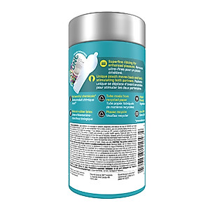 ONE Pleasure Plus Condoms | Dual Stimulation | Ultra Thin Latex Condoms | Extra Lubricated | Triple Tested | Nontoxic, Vegan, Non-GMO | 12 Pack