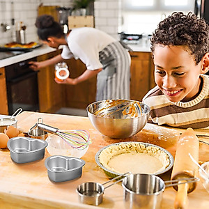 CALLARON 5pcs Aluminum Foil Cake Pan Aluminum Foil Pans Heart Shape Cake Pan for Storing, Baking, Meal Prep & Reheating | Freezer & Oven Safe, Recyclable