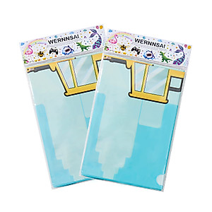 WERNNSAI Dump Truck Table Covers - 2 PCS 108''x 54'' Construction Table Cloth Disposable Plastic Tablecloth Truck Party Supplies for Kids Boys Birthday Construction Party Decorations