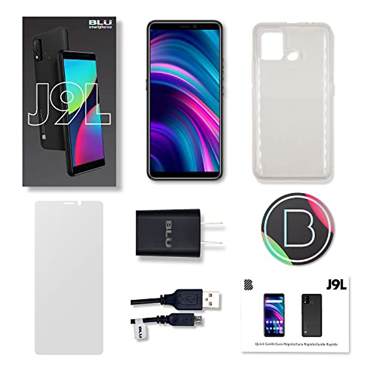 BLU J9L | 2022 | Long Lasting Battery | Unlocked | 6.0” Display| 32GB | US Version | US Warranty| Black