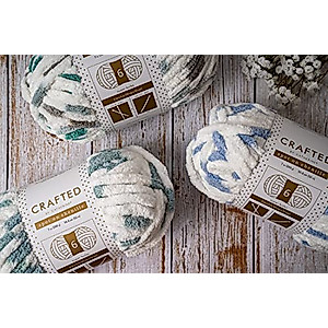 Crafted By Catherine Spot On Chenille Yarn - 2 Pack (56 Yards Each Skein), Tan, Gauge 6 Super Bulky