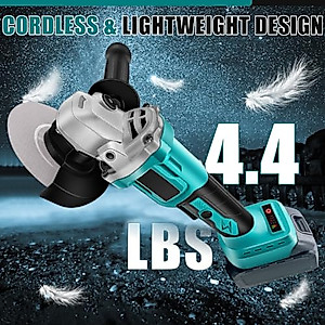 Cordless Angle Grinder for Makita Battery, ConBlom 4 Inch Brushless Power Metal Grinder Tool 8,000RPM, Battery Angle Grinder 3 Speed Control for Cutting, Grinding (Tool Only)