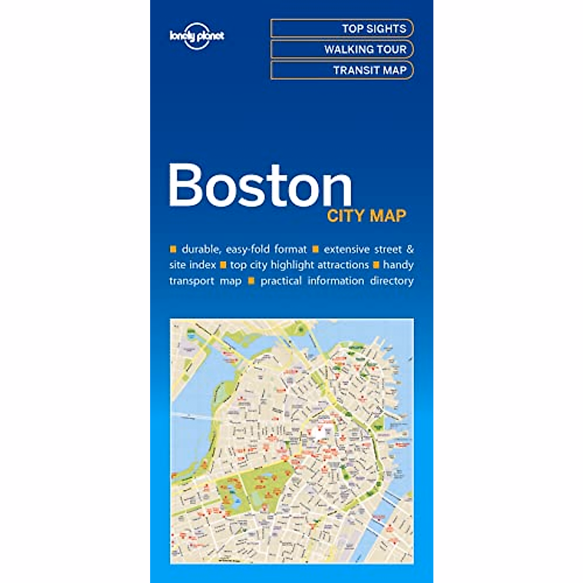 Lonely Planet Boston City Map 1