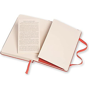 Moleskine Classic Notebook, Pocket, Ruled, Coral Orange, Hard Cover (8051272893571)