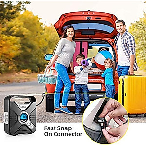 WindGallop Digital Car Tire Inflator Portable Air Compressor for Car Tires 12v Car Air Pump Tire Pump with Pressure Gauge LED Light Valve Adaptors for Bike Automobiles Basketball Pool Toys (1606y)
