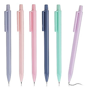 TIESOME 6PCS Pastel Mechanical Pencil Set, Cute Mechanical Pencils 0.5 mm Aesthetic Artist Pencil Set Retractable Pencil Colored Mechanical Pencils for Drawing & Writing for School or Office Supplies