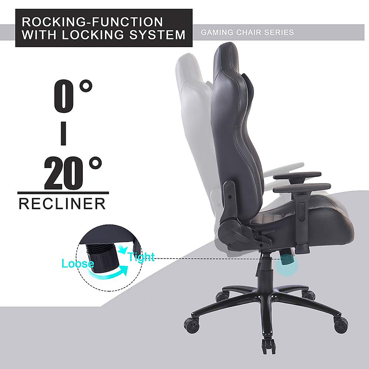 Massage Gaming Chair Big and Tall Gaming Chair - Metal Base High Back Racing Game Chair Computer Chair, Ergonomic Leather Executive Gaming Chair with Headrest and Lumbar Pillow