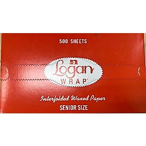 Logan Wrap FLOW10 Senior Deli Wax Sheets. Interfolded Sheets of 10 x 10.75 Inches. Pack of 500