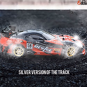 Fistone RC Drift Racing Cars, 1/16 4WD 2.4G Remote Control High Speed Racing Vehicle with 4 Spare Speed Tires Hobby Toys for Boys Kids and Adults