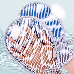 lefeke Medical Restraint Gloves - 2Pcs, Hand Protective Gloves Meshed for Dementia Patients or Elderly, Autistic Child, Bed Restraints Mitts, Limb Holder, Movement Limited Ties for Hands