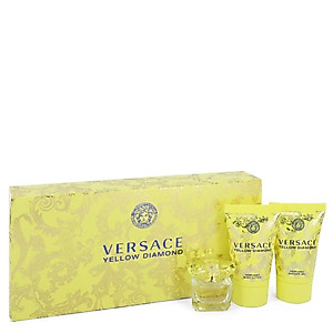 Versace Yellow Diamond 2 Piece Gift Set For Women (Eau De Toilette Spray, 3 Ounce + Body Lotion, 3.4 Ounce)