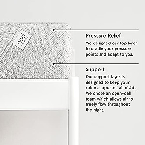 Nod by Tuft & Needle 8-Inch Queen Mattress, Adaptive Foam Bed in a Box, Responsive and Supportive, CertiPUR-US, 100-Night Sleep Trial, 10-Year Limited Warranty