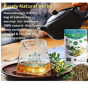 RUE Dried Herbs Peruvian Ruda 2.05 oz (56 gr) 20+ CUPS Ruda Seca, Ruda Graveolens, Natural Dried Tea Herbs, Ruda Rue Herbal Tea, Resealable Bag, Fresh Aroma & Taste (2. oz)