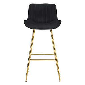 Sidanli Black Bar Stool with Seat Height - 29 Inch