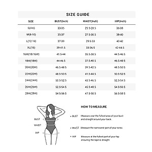 Daci Women's Plus Size Bikini Sets - High Waisted Two-Piece Swimsuits with Tummy Control Black 18 Plus