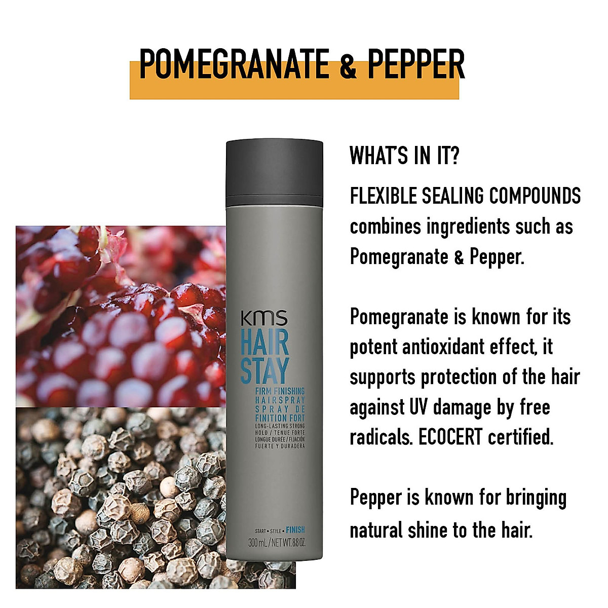 KMS HAIRSTAY Frim Finishing Spray, 8.8 oz