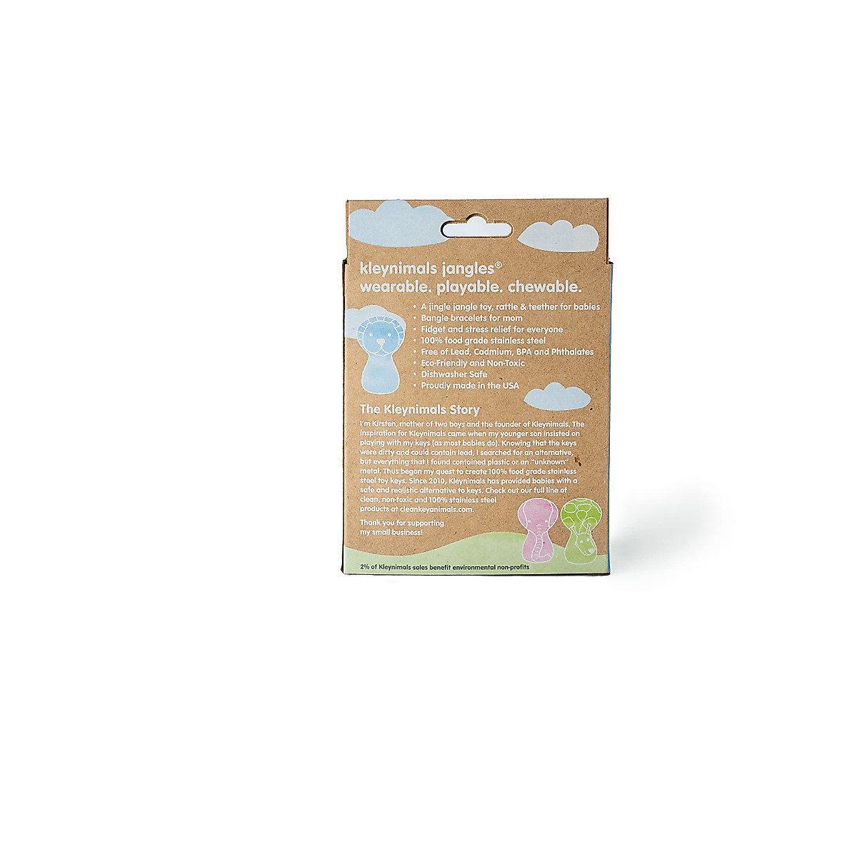 Jangles - Stainless Steel Teething Bracelet and Fidget Toy - Made in USA - by Kleynimals