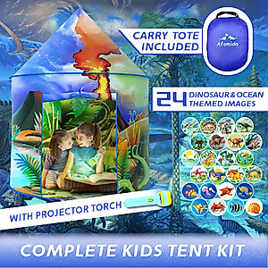 Dinosaur Play Tent for Kids - Pop Up Adventure Tent for Indoor and Outdoor Play