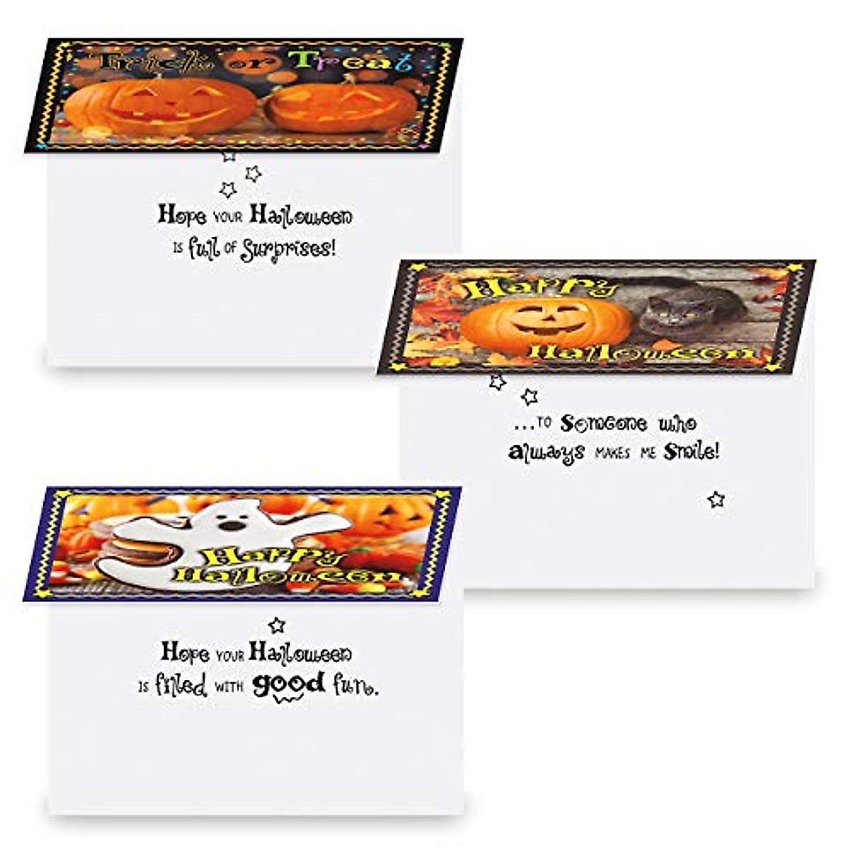 Current Halloween Greeting Cards Set - Set of 12 Large 5 x 7-Inch Cards, Themed Holiday Card Variety Value Pack, Assortment of 12 Unique Designs, Envelopes Included