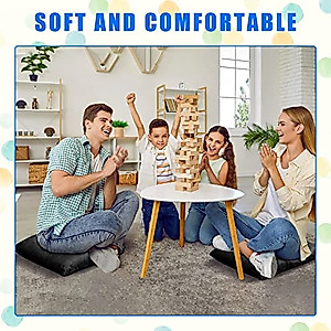 Roowest 9 Pack Seat Cushion Chair Cushions Pads with Ties Non Slip Chair Mat for Kitchen Office Dining Chairs Sofa Patio Furniture Indoor Outdoor Use, 16 x 16 Inch (Black)