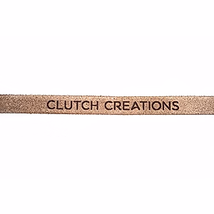 The Clutch Strap Cross-Body Adhesive Phone Carrying Strap with Brown Leather and Brass Hardware, 54-Inches
