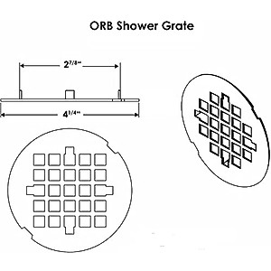 4-1/4" Snap-in Shower Drain Grate Strainer Replacement Cover Oil Rubbed Bronze Round