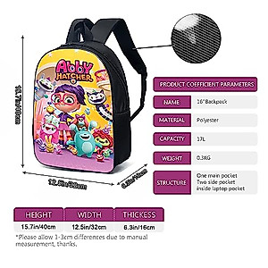 BRUQUYIS Cartoon Backpack 16in Travel Laptop Backpack Casual Large Capacity Backpacks