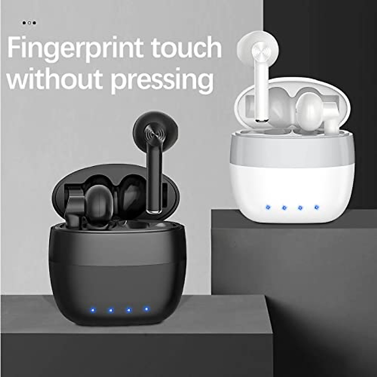 XUnion M35 Bluetooth 5.1 Earphones with Charging Box Wireless Headphone Stereo Sports Earbuds Headsets NG7, Black Ng7