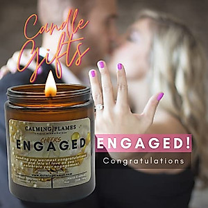 ENGAGEMENT GIFTS| Candle Gifts | Chardonnay Scent | HIGHLY SCENTED CANDLES| Aromatherapy | CONGRATULATIONS GIFTS | Handcrafted in USA | Up to 60 Hour Burn Time (Premium Wax Blend, 8oz)