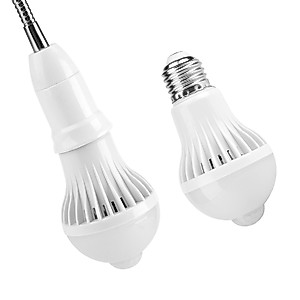 Keenso 7W E27 Motion Sensor Light Bulb, Smart Infrared Sensor PIR LED Bulbs, Auto On/Off Night Light for Outdoor Indoor Stairs Garage Corridor