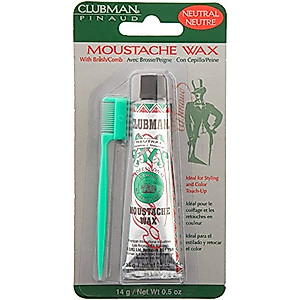 Clubman Moustache Wax Neutral 0.50 oz (Pack of 5)