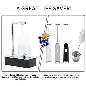 QXCSF Epoxy Resin Mixer, 200ml Large Capacity Electric Tumble Mixer Stainless Steel Stirrer Tumbling Machine with Mixing Stick and 2 Silicone Cups, DIY Tool for Handicraft