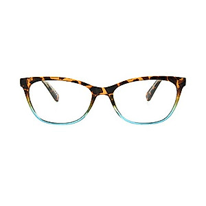 Sofia Vergara x Foster Grant Women's Teresa Reading Glasses Cat-Eye, Tortoise and Crystal Turquoise, 52 mm + 1.75