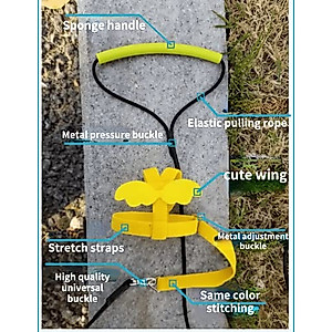 Pet Parrot Bird Harness Leash Adjustable Bird Flying Harness Traction Rope with Cute Wing for Parrots Pigeons Budgerigar Lovebird Cockatiel Mynah Outdoor Training Toy (S, Blue)