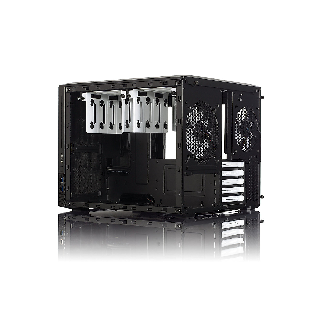 Fractal Design Node 804 No Power Supply MicroATX Cube Case FD-CA-NODE-804-BL, Black