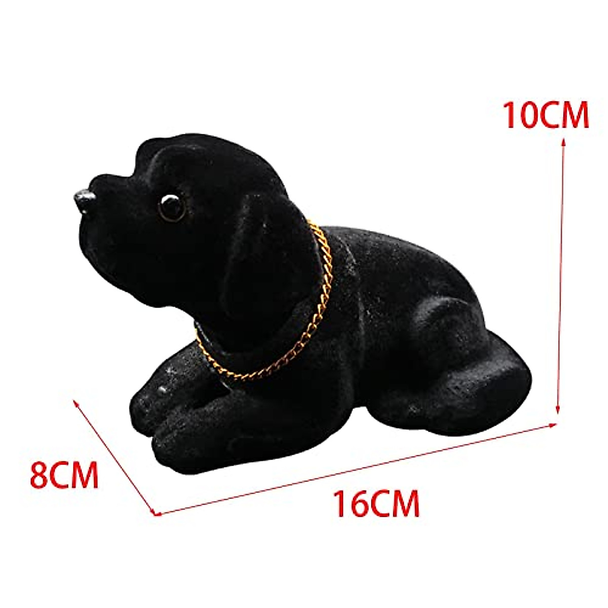 PETSOLA Cute Bobble Head Dog Nodding Dog Rocking Head Toy Figurine Model Shaking Head Dog Puppy Ornaments for Auto Dashboard Cake Vehicle Decor, 16cmx8cmx10cm