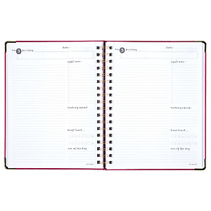 AT-A-GLANCE Notebook, 6-1/2" x 9-1/2", Ruled, 80 Sheets, Harmony Collection, Track Goals and Wins, Pink (6099-406-27)