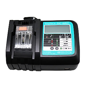 QCZRED 18V DC18RC Charger Compatible with Chargers DC18RD DC18RF DC18SF Suitable for Makita BL1860 BL1850 BL1840 BL1830 BL1815
