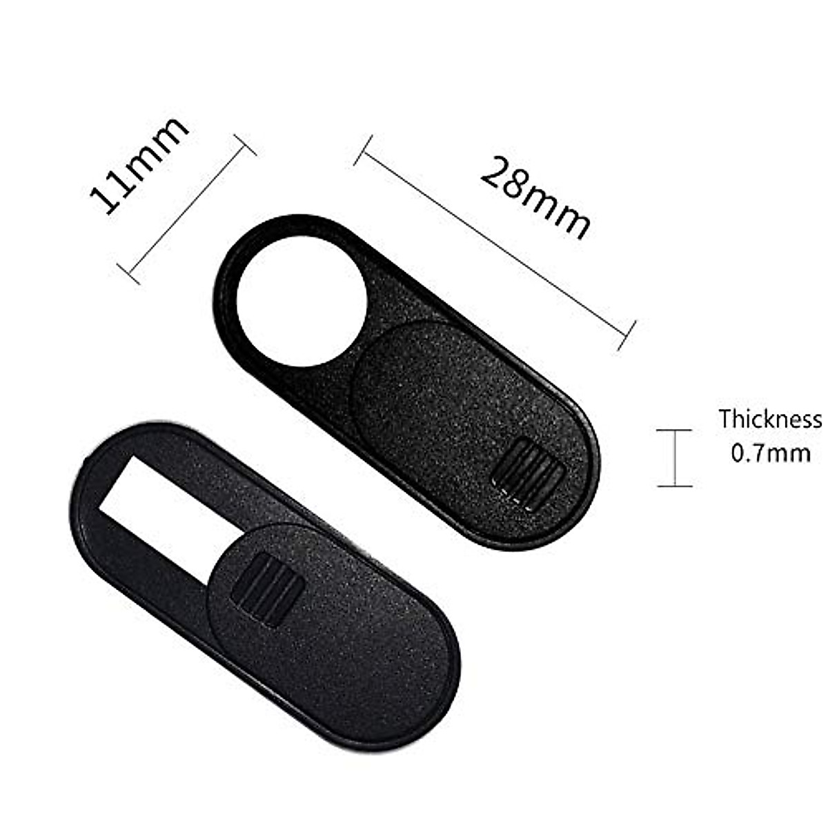 HOVTOIL 3Pcs Webcam Cover Ultra Thin Webcam Cover Camera Slider Privacy Protect Shield Compatible with Phone PC Security Cameras Cover Black