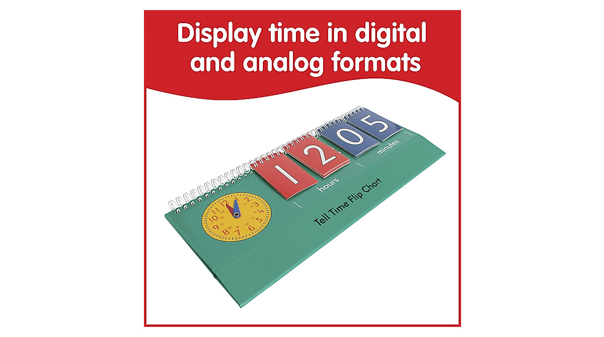 edxeducation Time Flip Chart - Teach Kids to Tell Time