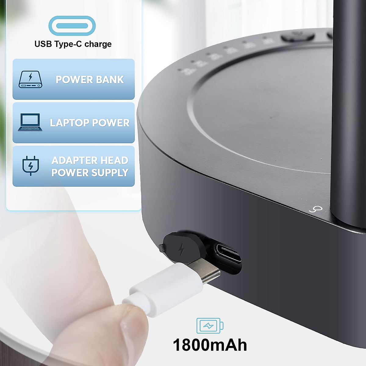 Desktop Water Bottle Dispenser Bedside Water Dispenser USB Charging Portable Automatic Electric Kettle Pump for Home, Office, Camping (Black-3)