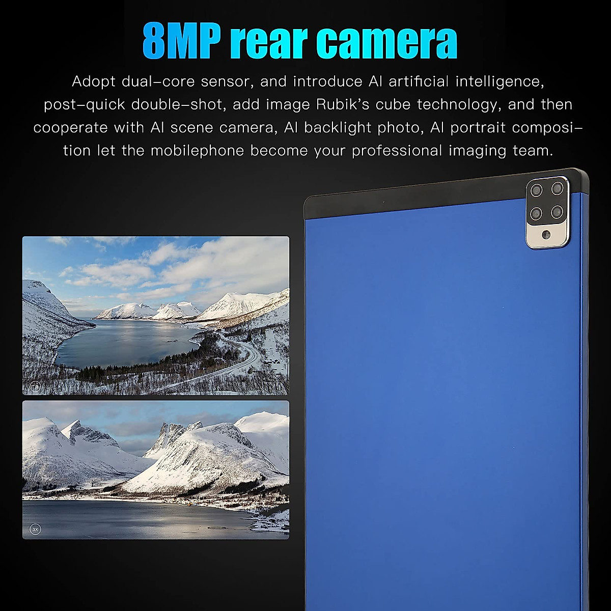 10 Inch Tablet Android, Kids Tablet, Octa Core Gaming Tablet, 4GB RAM 64GB ROM, HD IPS Touch Screen, Dual Camera, 3G Network, 2.4G/5G WiFi, BT, 5000mAh Battery