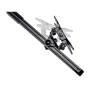 Monoprice Quad Monitor Free Standing Desk Mount - Height Adjustable, for 15-30 Inch Monitors, Black