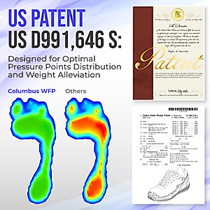 Columbus WFP Scioto X3 Walking Shoes for Women - Extra Comfortable & Everyday Ladies Sneakers - Black/Black, US 10, X Wide