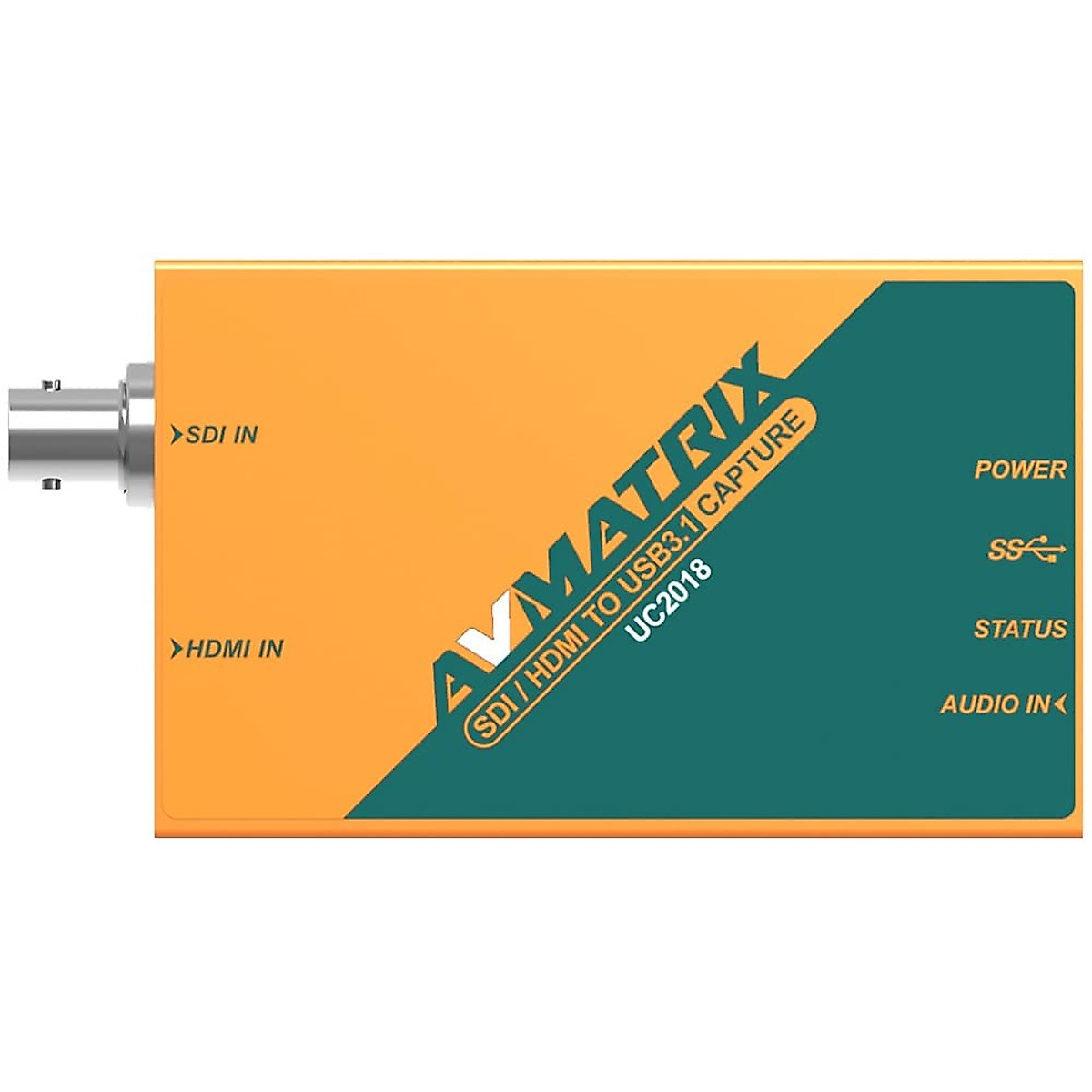 AVMATRIX UC2018 HDMI/SDI to USB3.1 Type-C Uncompressed Video Capture; HDMI or SDI in, and USB 3.1 Gen1(USB3.0) Out; Automatic Input Signal Detection, Up to 1080p60