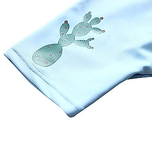 Best for All Baby Toddler Boys Two Pieces Swimsuit Set Swimwear Dinosaur Bathing Suit Rash Guards with Hat UPF 50+ (Lake Blue, 2-3 Years)