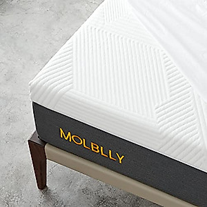 Molblly 14 Inches King Size Mattress, Gel Memory Foam Mattress in a Box, Back Pain Relief ＆ Cool Bed, 10-Year Support Mattress, Fiberglass Free, Premium King Bed