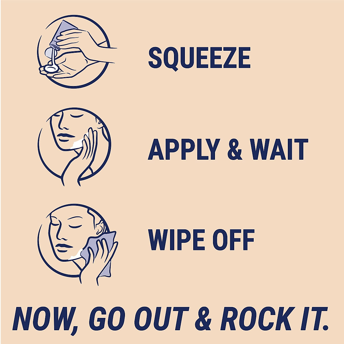 Nair Hair Remover Moisturizing Face Cream with Sweet Almond Oil 2 oz (Pack of 5)