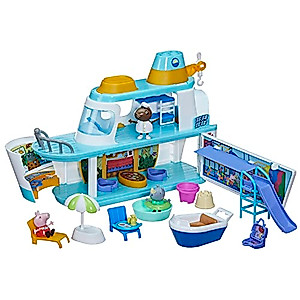 Peppa Pig Cruise Ship, Multilevel Playset with 17 Pieces, Preschool Toys for 3 Year Old Girls and Boys and Up