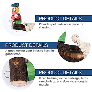 PATKAW Teething Toys Teething Toys Teething Toys 2 Pcs Bird Parrot Toys Parrot Stand Toy Hanging Bird Toys Parrot Swing Toy Chewing Toys Hanging Parakeet Toys Parakeet Toys Parakeet Toys